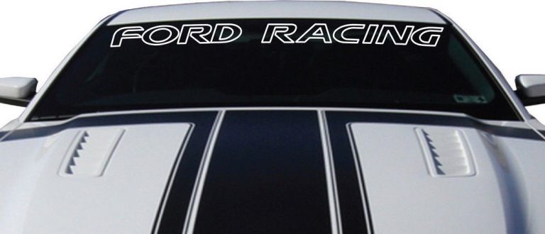 Ford Racing Windshield Banner Decal Sticker Outlined | Custom Made In ...
