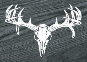 Deer Skull Rear Hunting Window Decal Sticker | Custom Made In the USA ...
