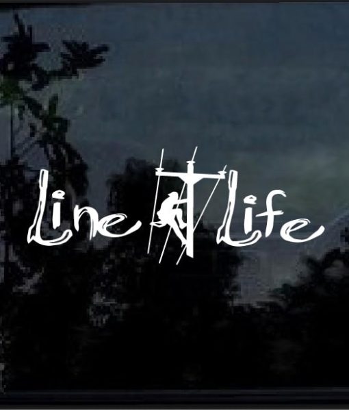 Lineman Decal Sticker Line Life – Custom Sticker Shop