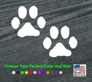 Puppy Paw Prints Window Decal Sticker For Cars And Trucks | Custom Made ...