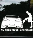 No Free Rides Ass or Gas JDM Decal Sticker – Custom Sticker Shop