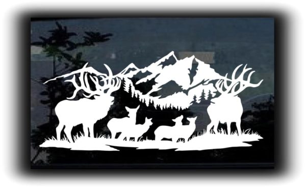 Wilderness Scene Hunting Window Decal Sticker | Custom Made In the USA ...