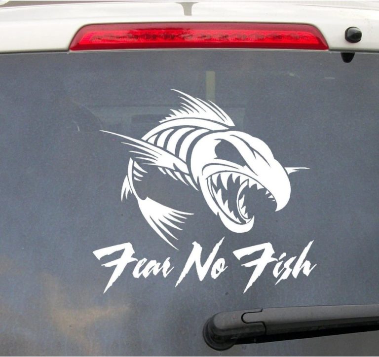 Fear No Fish Decal Sticker For Cars And Trucks For Cars And Trucks A2 ...