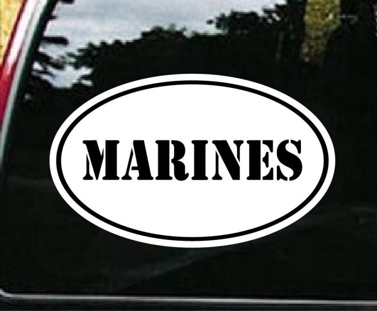 Oval Usmc Window Decal Sticker For Cars And Trucks | Custom Made In the ...