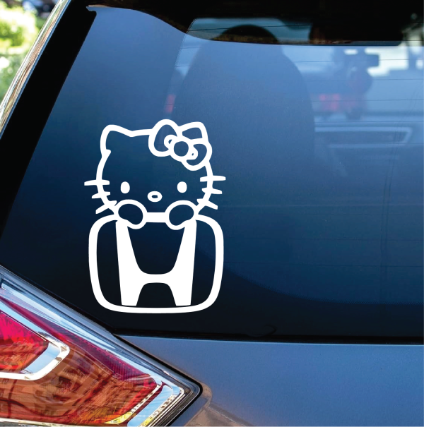 Honda Hello Kitty a2JDM Window Decal Sticker – Custom Sticker Shop