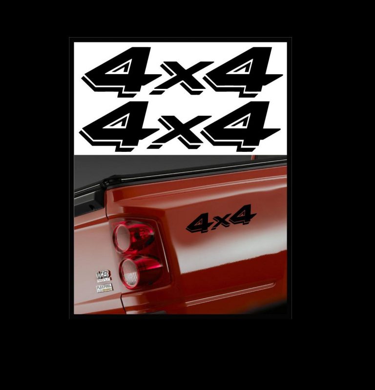 4×4 Decal Sticker Block Style – Ford Dodge Chevy Gmc | Custom Made In ...