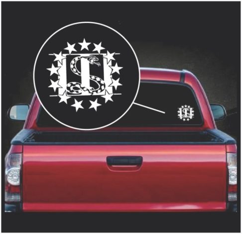 3 percenter Serpent Molon Labe Window Decal Sticker