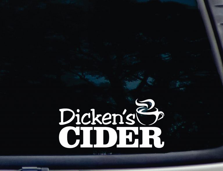Dickens Cider Window Decal Sticker | Custom Made In the USA | Fast Shipping