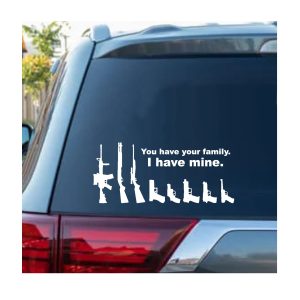 Gun family window decal Sticker – Custom Sticker Shop