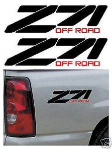 Chevy Z-71 Off Road 4×4 Decal Sticker 2 Color | Custom Made In the USA ...