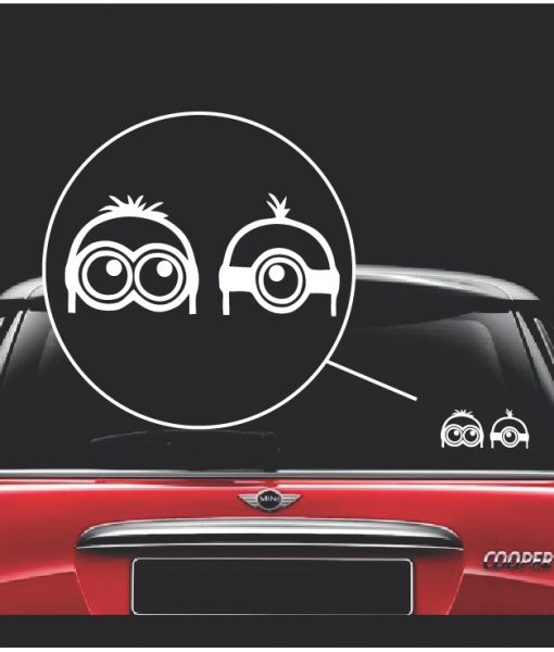 Minions Peeking Decal Sticker – Custom Sticker Shop