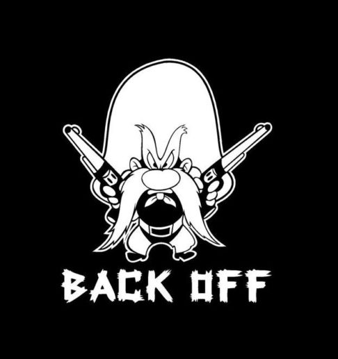 Yosemite Sam Back Off Window Decal Sticker
