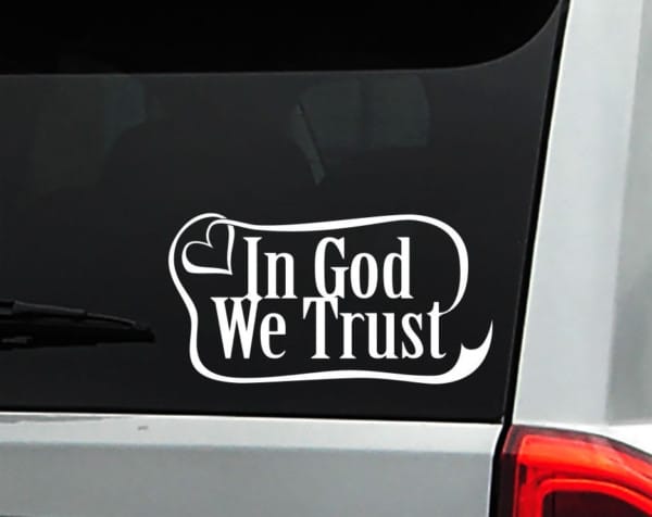 In God We Trust Ribbon Vinyl Decal Stickers - Custom Sticker Shop