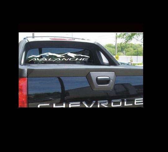 Rear Window Decal sticker Fits Chevy Avalanche – Custom Sticker Shop llc