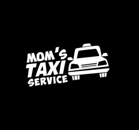 Moms Taxi Service Window Decal Sticker