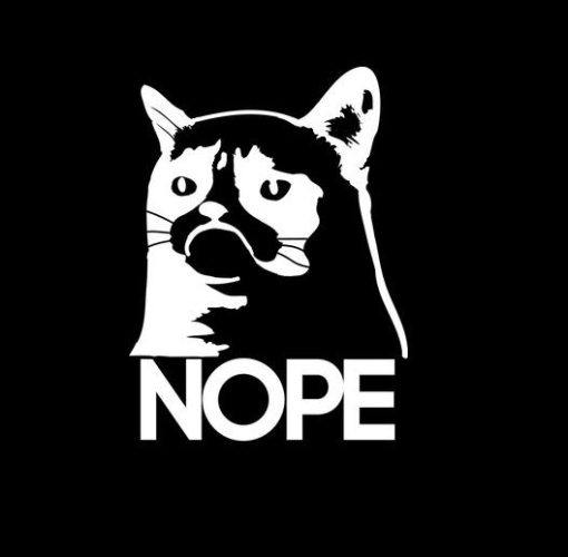 Grumpy Cat Nope Window Decal Sticker For Cars And Trucks | Custom Made ...