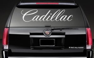 Cadillac Rear Windshield Banner Decal Sticker | Custom Made In the USA ...