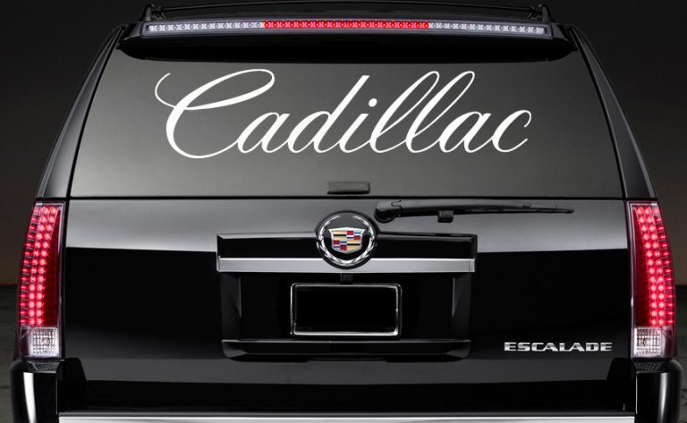 Cadillac Rear Window Decal Sticker