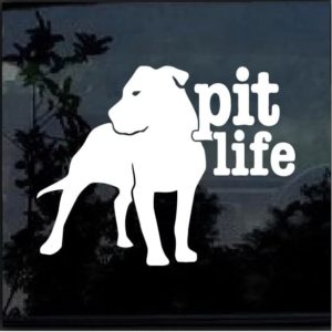 Dog Sticker – Pit Life Pitbull Pit Bull a9 Decal | MADE IN USA