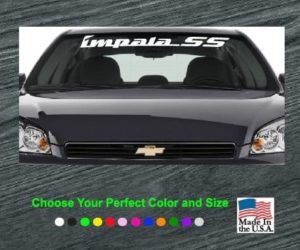 Chevy Impala SS Windshield Banner Decal Sticker A2 – Custom Sticker Shop