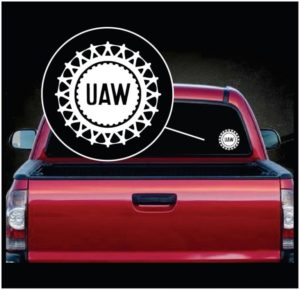 United Auto Workers UAW Logo Window Decal Sticker | MADE IN USA