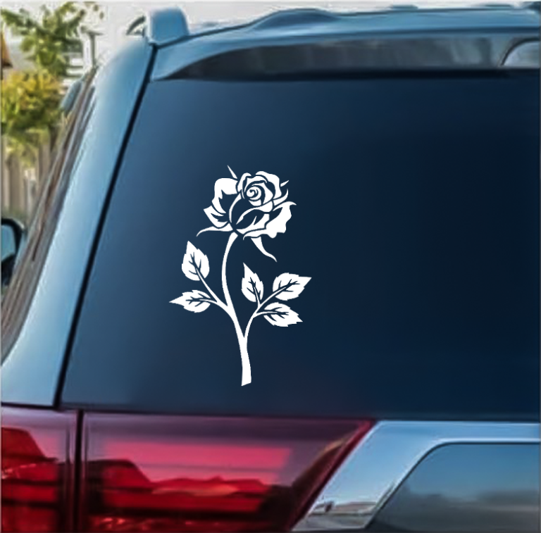Rose Flower window decal Sticker – Custom Sticker Shop