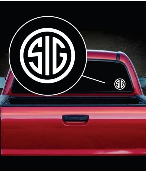 SIG Sauer window decal sticker a2 – Custom Sticker Shop