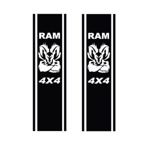 Dodge Ram Head Muscle 4×4 Sticker Set Of 2 Stripes – 4×4 Decals ...