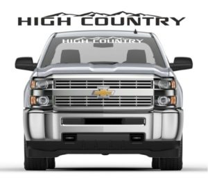 Chevy High Country Windshield Banner Chevy Window Decal Sticker ...