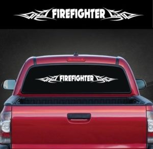 Fireman Firefighter Tribal Windshield Banner Decal Sticker | Custom ...