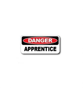 Danger Apprentice – Set Of 2 Decals – Hard Hat Stickers | Custom Made ...