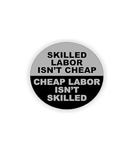 Skilled Labor – set of 2 decals – Hard hat stickers | MADE IN USA