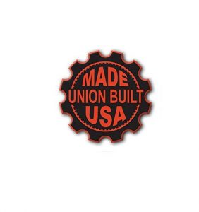Hard hat stickers – union built | Custom Sticker Shop