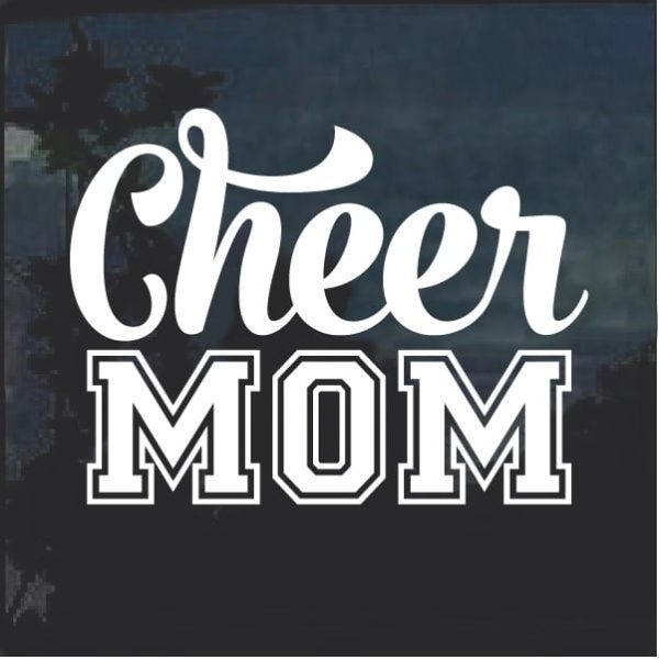 Cheer Mom Varsity Letters Decal Sticker | Custom Sticker Shop