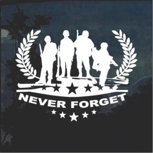 Never Forget Military Honor Window Decal Sticker For Cars And Trucks ...