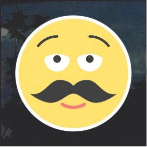 Emoji mustache Decal Sticker – Custom Sticker Shop