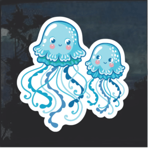 Blue Jellyfish Window Decal Sticker – Custom Sticker Shop