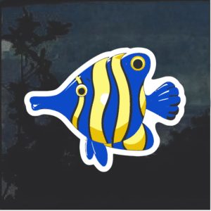 Blue and Yellow Striped Window Decal Sticker – Custom Sticker Shop