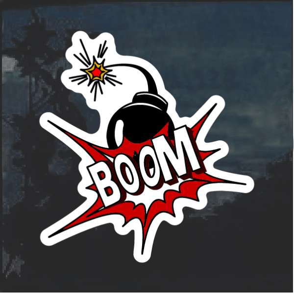 Boom Bomb Comic Decal Sticker | Custom Sticker Shop
