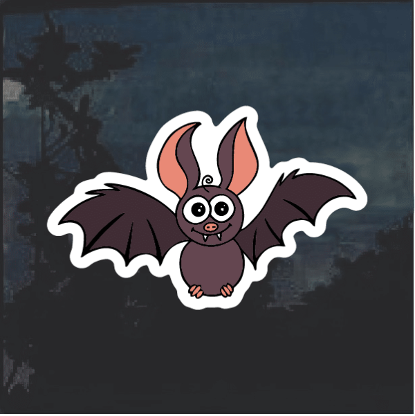Cute Bat Window Decal Sticker | Custom Sticker Shop