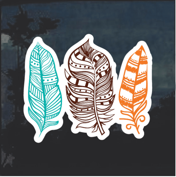 Feathers Window Decal Sticker | Custom Sticker Shop