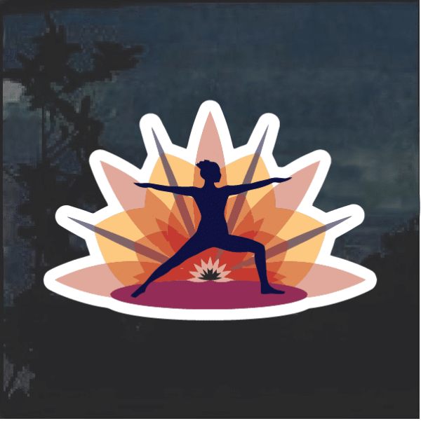 Yoga warrior sunrise Window Decal Sticker – Custom Sticker Shop