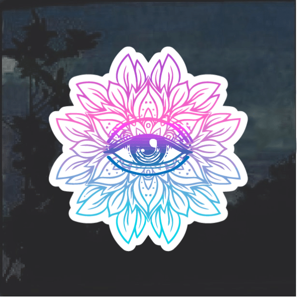 Lotus third eye Window Decal Sticker | Custom Sticker Shop