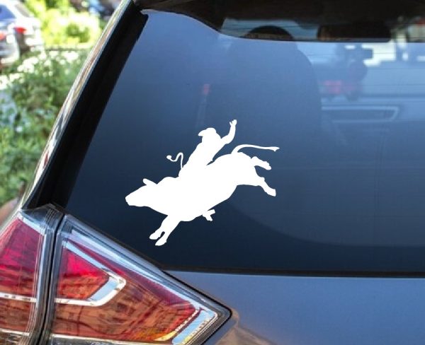bull rider bucking bull decal sticker | Custom Sticker Shop