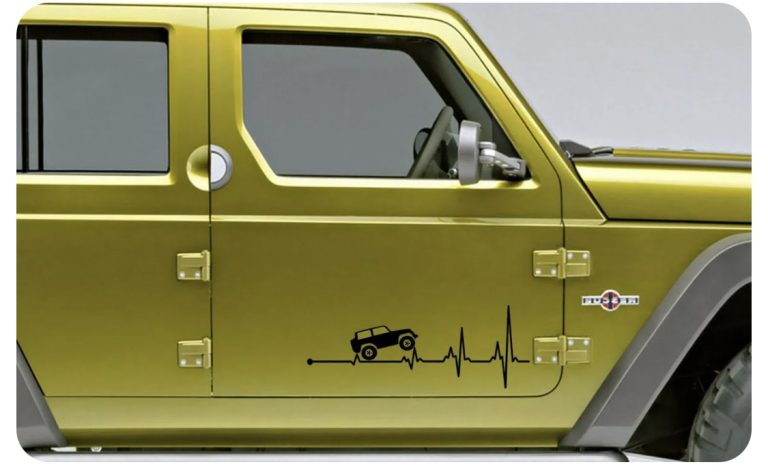 Jeep Heartbeat Rocker Panel Decals Sticker | MADE IN USA