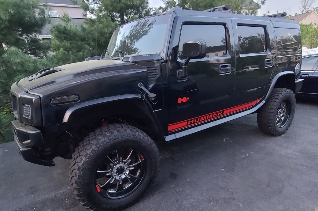 Red on Black Hummer | Custom Sticker Shop