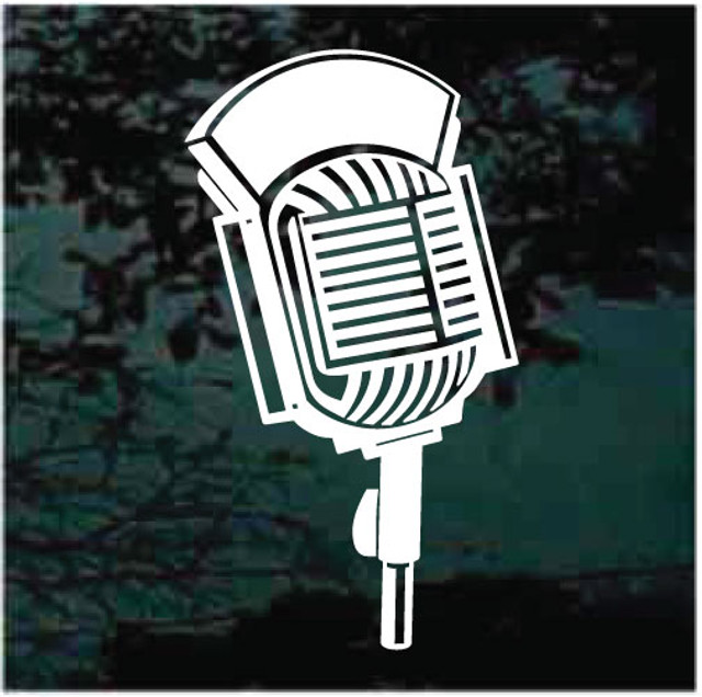 Vintage Microphone decal sticker for cars and trucks | MADE IN USA