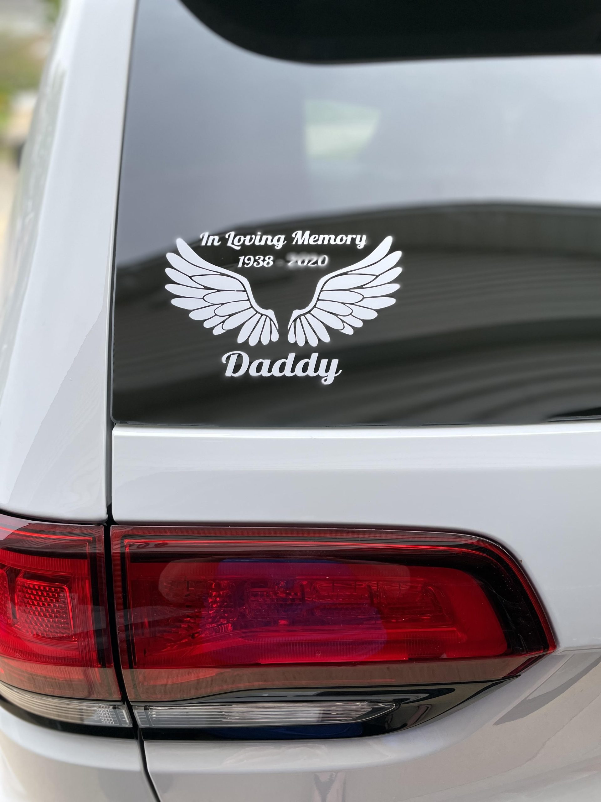 In Loving Memory Angel Wings | Custom Sticker Shop