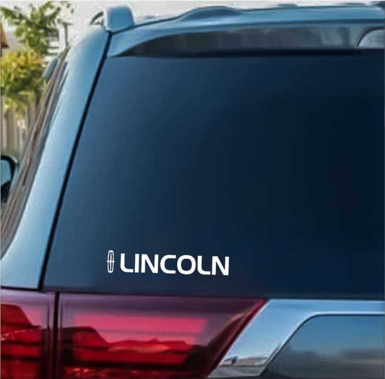 Lincoln With Emblem Window Decal Sticker | Custom Made In the USA ...
