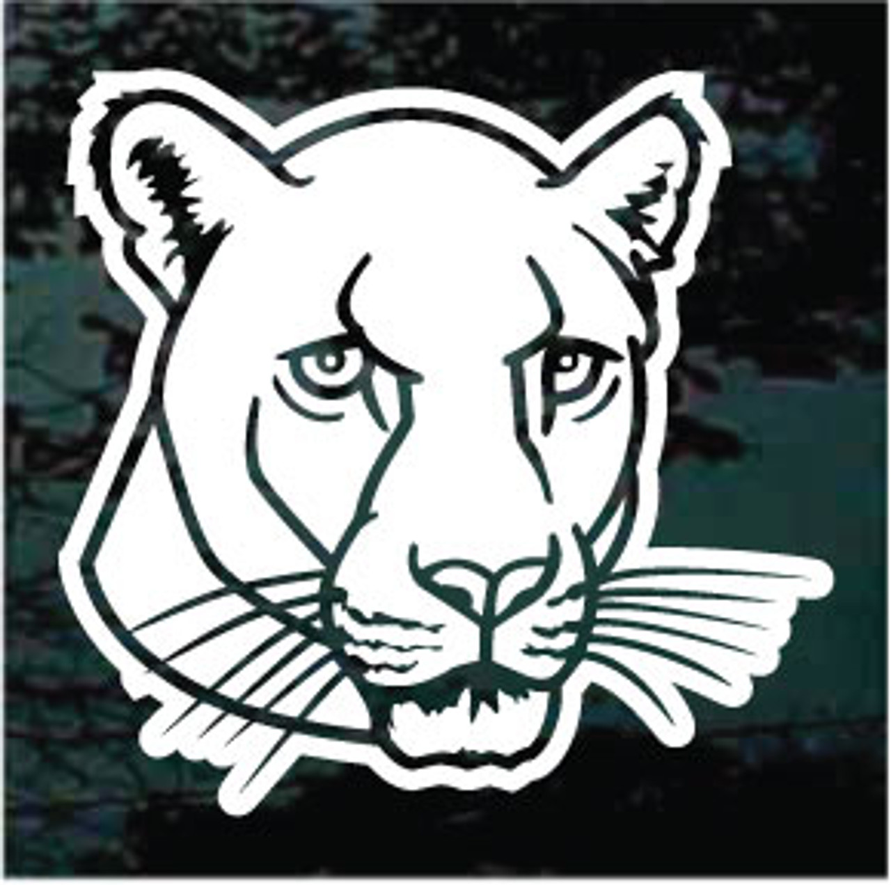 Panther Head Window Decal Sticker | Custom Made In the USA | Fast Shipping